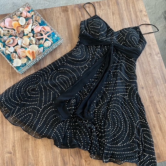 Scala | Dresses | Black Rhinestone Dress | Poshmark